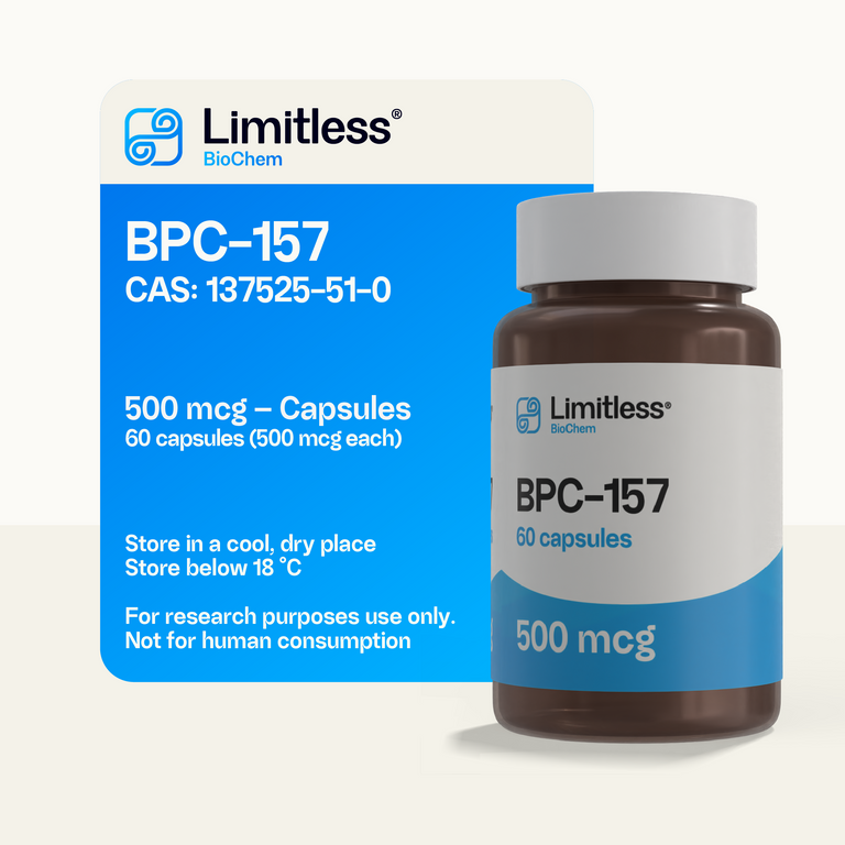 BPC-157 500 mcg – 60 cápsulas | Bioquímica ilimitada – LimitlessBioChem